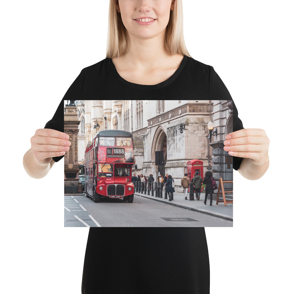 London Print, Route Master Double Decker Red Bus | The Traveling Print ...